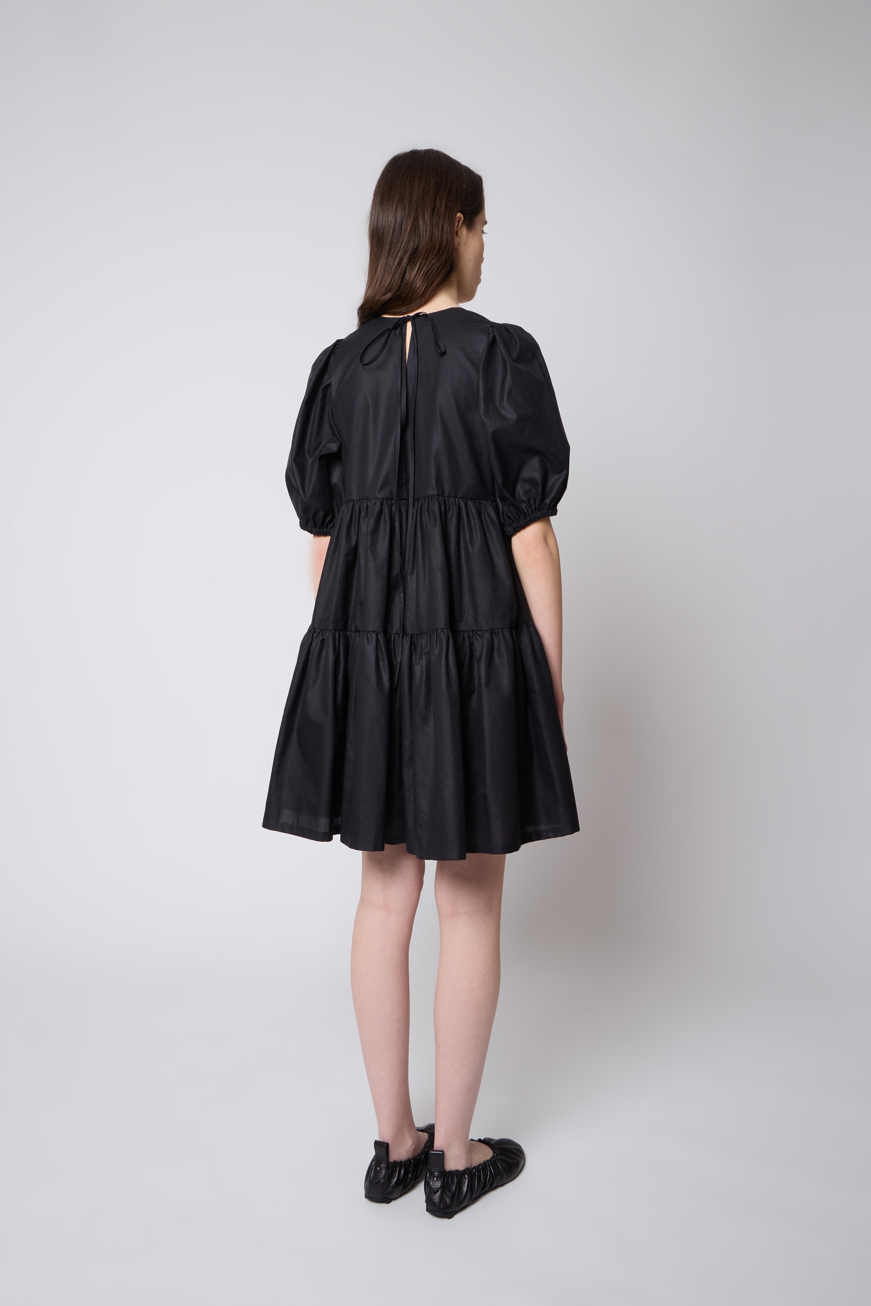 Isabelle Dress in Black Cotton – Catheclisma